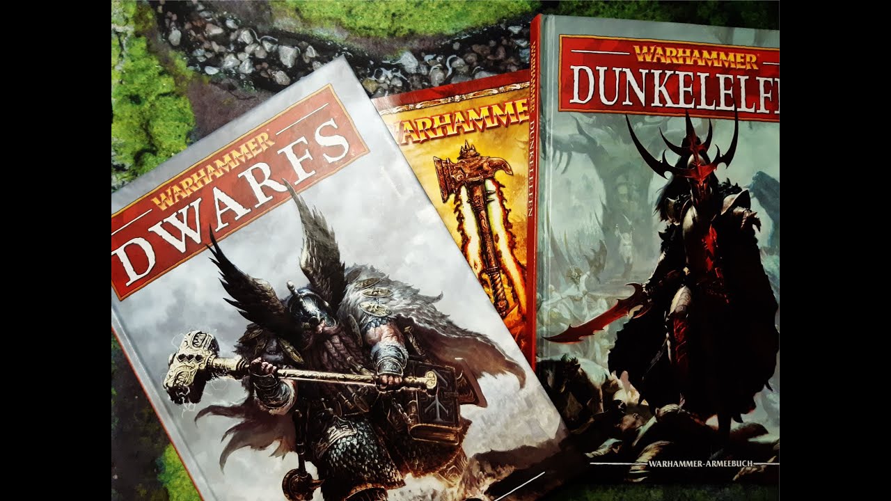 Warhammer Fantasy Battles 8th edition: Dark Elves vs Dwarfs 1000 points ...