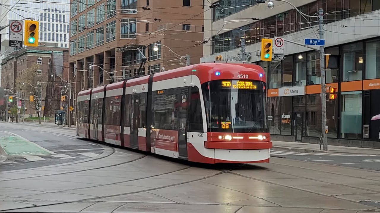 TTC 2018 Bombardier Flexity M-1 #4510 on route 506 Carlton! - YouTube