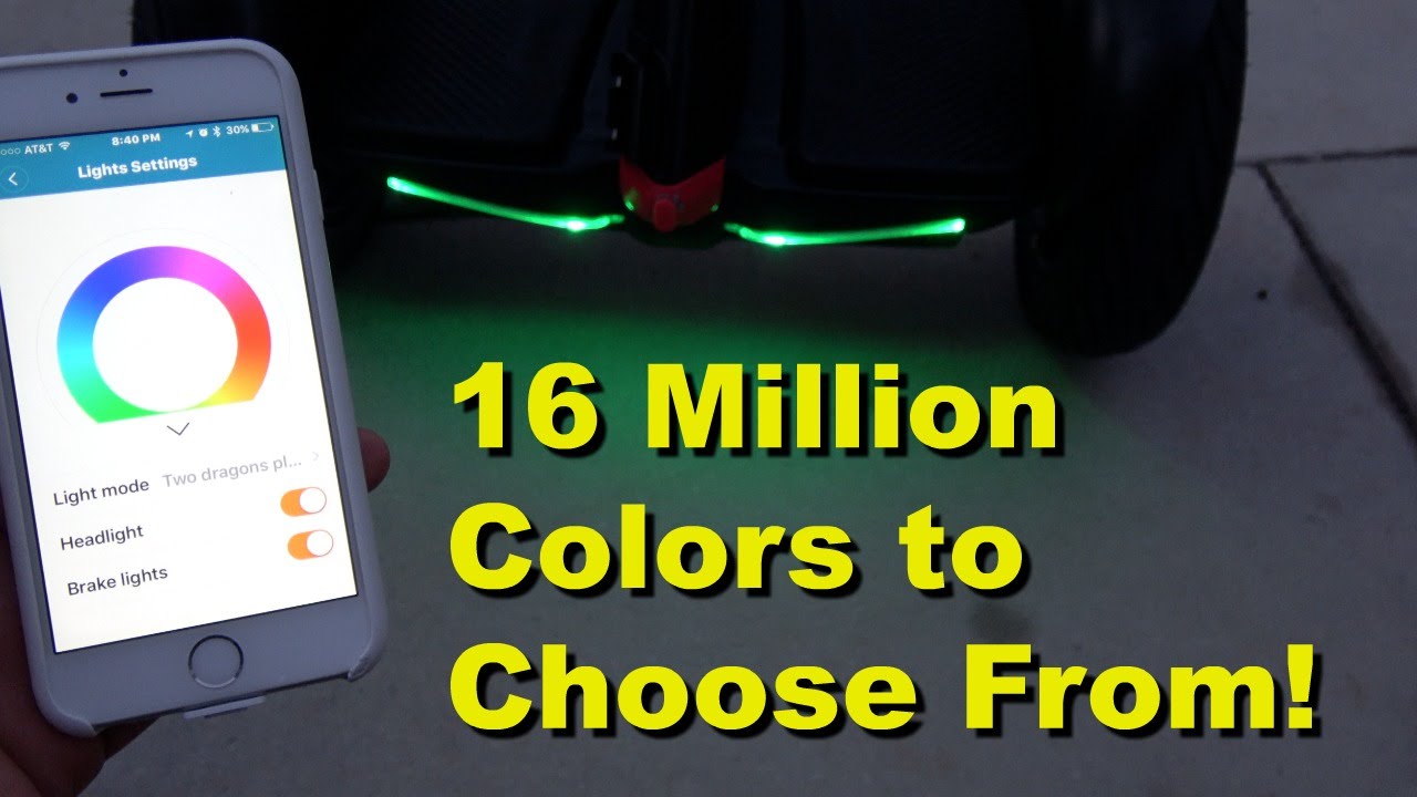 Customizing LED's on Segway miniPRO - 16 Million Colors! (4K) - YouTube