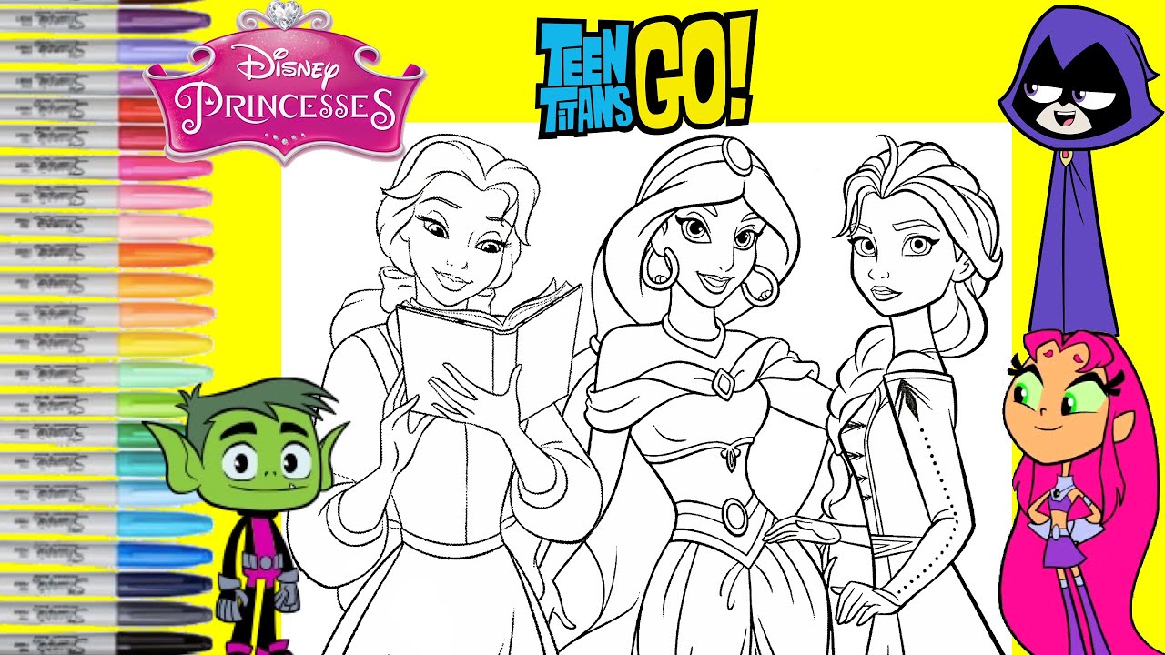 Disney Princess Makeover as Teen Titans Go Starfire Beast Boy and Raven ...