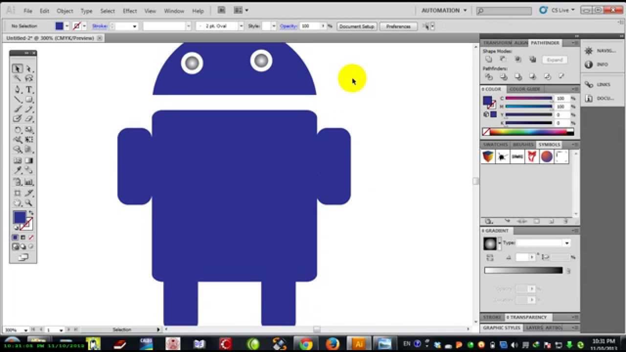Android, create an android using Adobe Illustrator CS5 - YouTube