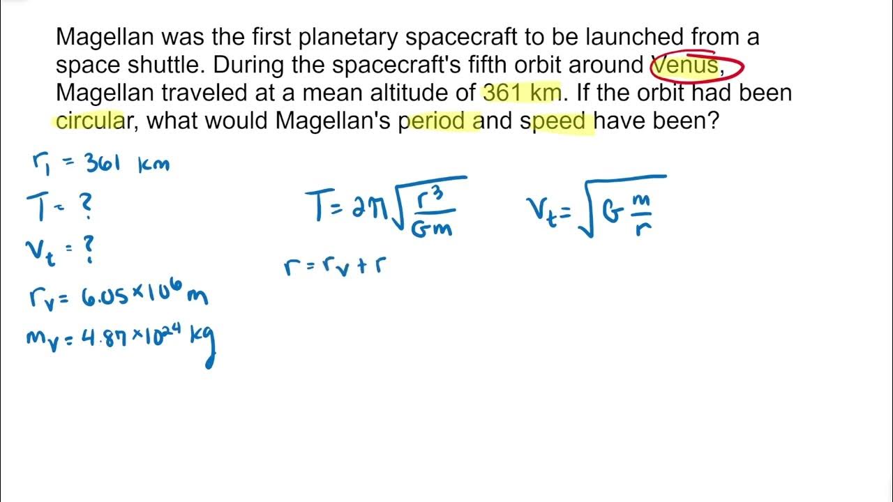 Physics Problem Solver Walk-Through Circular Motion Kepler's Law- Solving Motion in Space ...