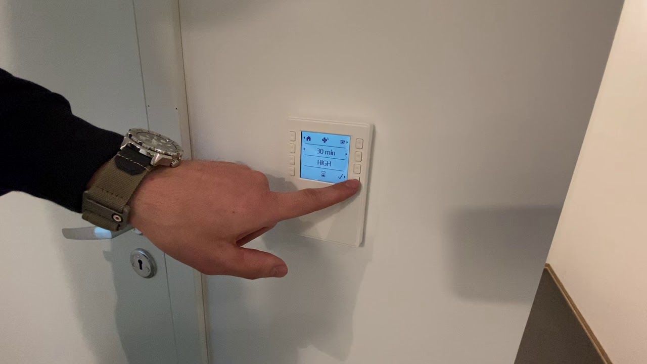 Bruk av kontrollpanel for ventilasjonsanlegg. - YouTube