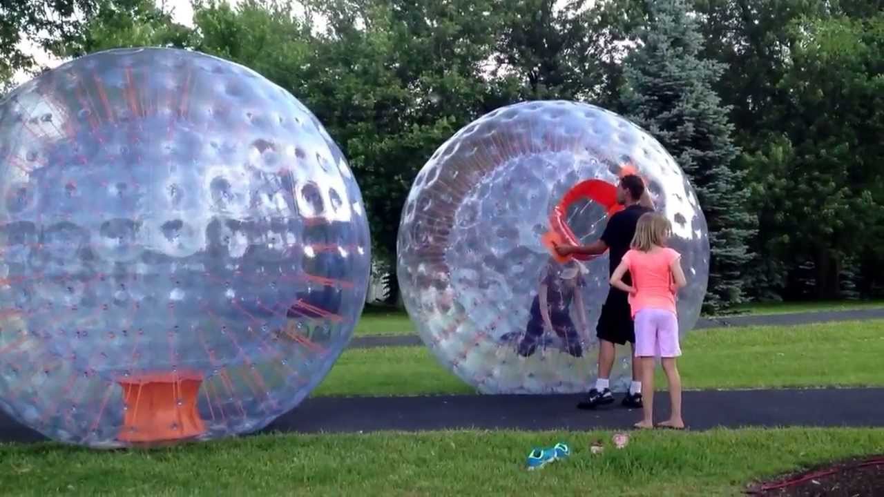 Giant human hamster balls - YouTube