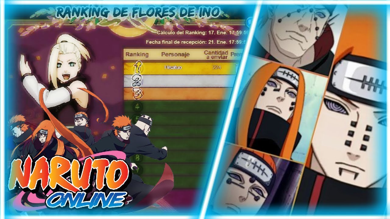 Clasificando en flores de Ino - Naruto online - YouTube