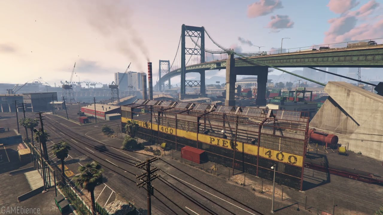 5 Hour - Grand Theft Auto V - Port of Los Santos Ambience - YouTube