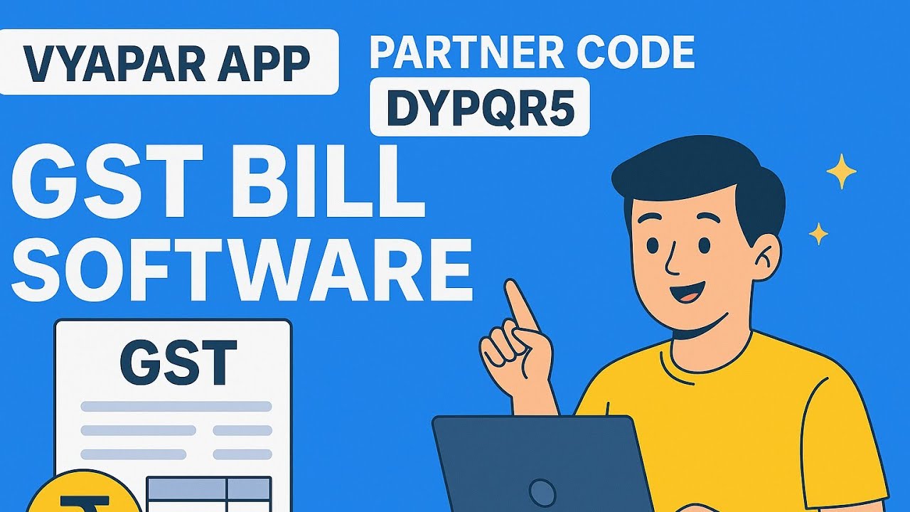 Vyapar Accounting app partner code DYPQR5 - YouTube