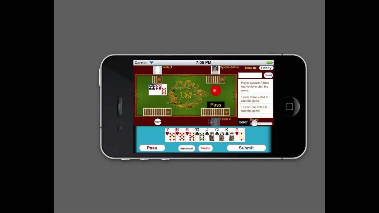 Tien Len iPhone App Demo - YouTube