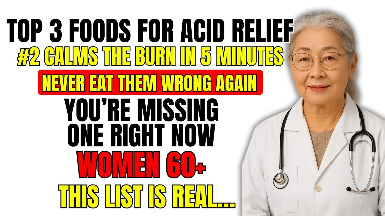 TOP 3 FOODS Women 60+ Must EAT — They CURE Acid Reflux FAST and Calm ...
