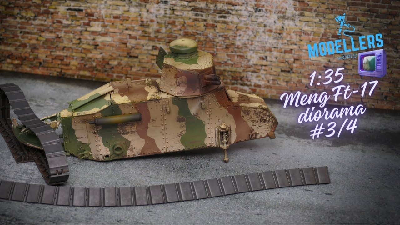 Painting tracks and exhoust of Meng Ft-17: how to paint 1/35 tank ...