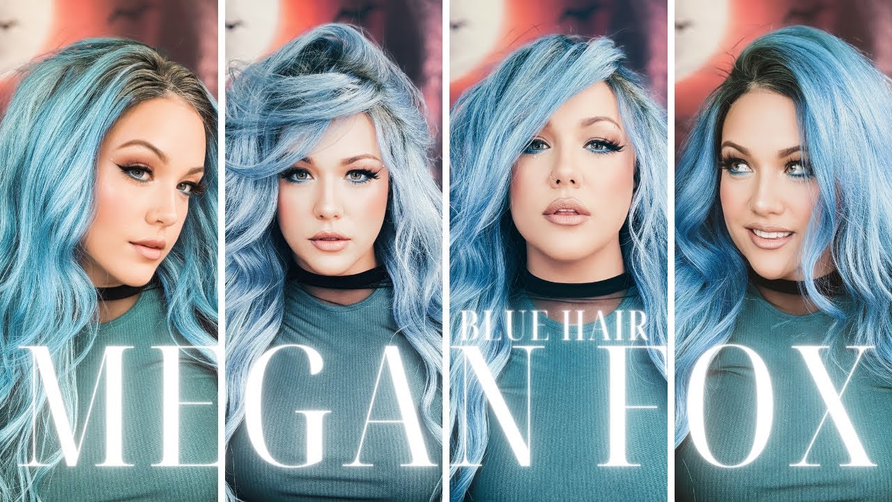 Megan Fox: A Blue Wig Transformation - YouTube