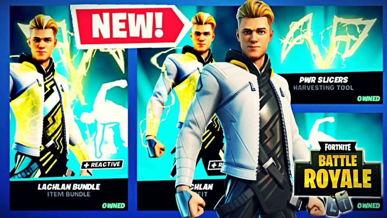 NEW LACHLAN SKIN + PWR SLICERS PICKAXE NEW FORTNITE ITEM SHOP - YouTube