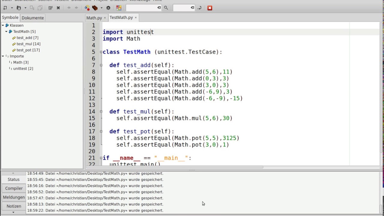 Testen In Python Unittests Automatisches Testen Youtube 1298
