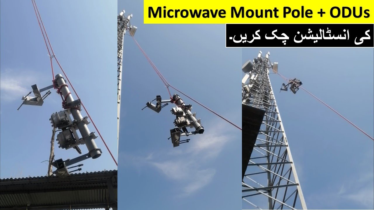 Microwave mount pole And ODUs Installations |Telecom Field Work ...