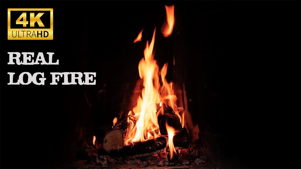 🔥 Real Cosy Log Fire Fireplace in 4K UHD Ultra High Definition - YouTube
