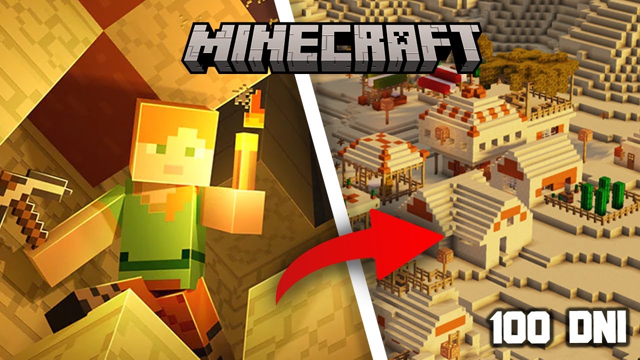 100 DNI NA PUSTYNI W MINECRAFT ! - YouTube