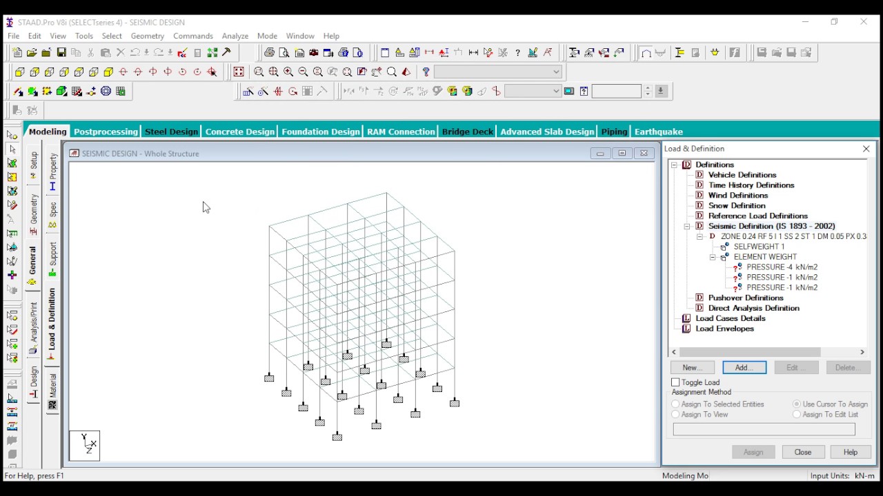 EARTHQUAKE DESIGN IN STAAD PRO - YouTube