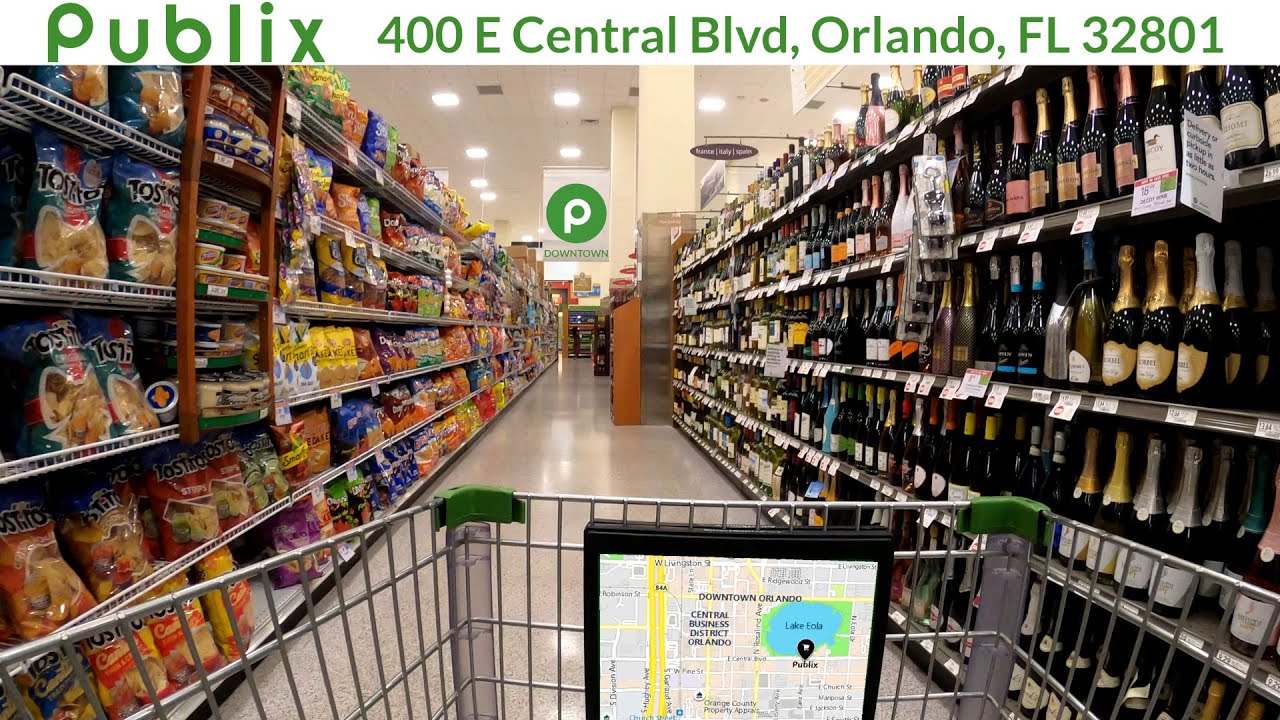 Shopping at Publix Super Market at Lake Eola in downtown Orlando ...