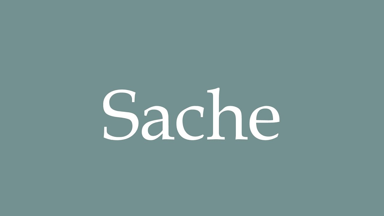 How to Pronounce ''Sache'' Correctly in French - YouTube