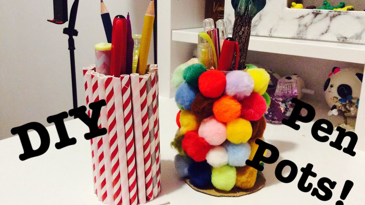 DIY Pen Pots! - YouTube