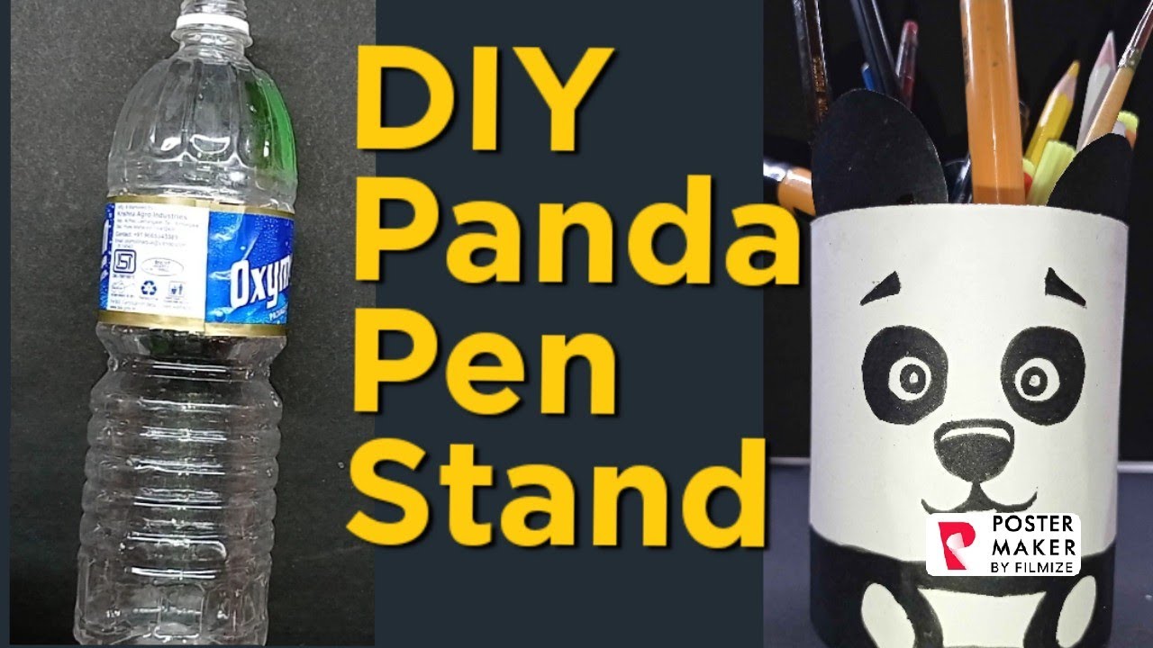 Panda pen stand DIY || Best out of waste - YouTube