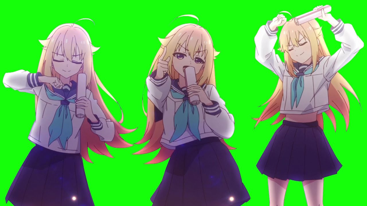 【Torako Koshi】 Anime Girl Full Dance - Green Screen 【Shikanoko Nokonoko ...