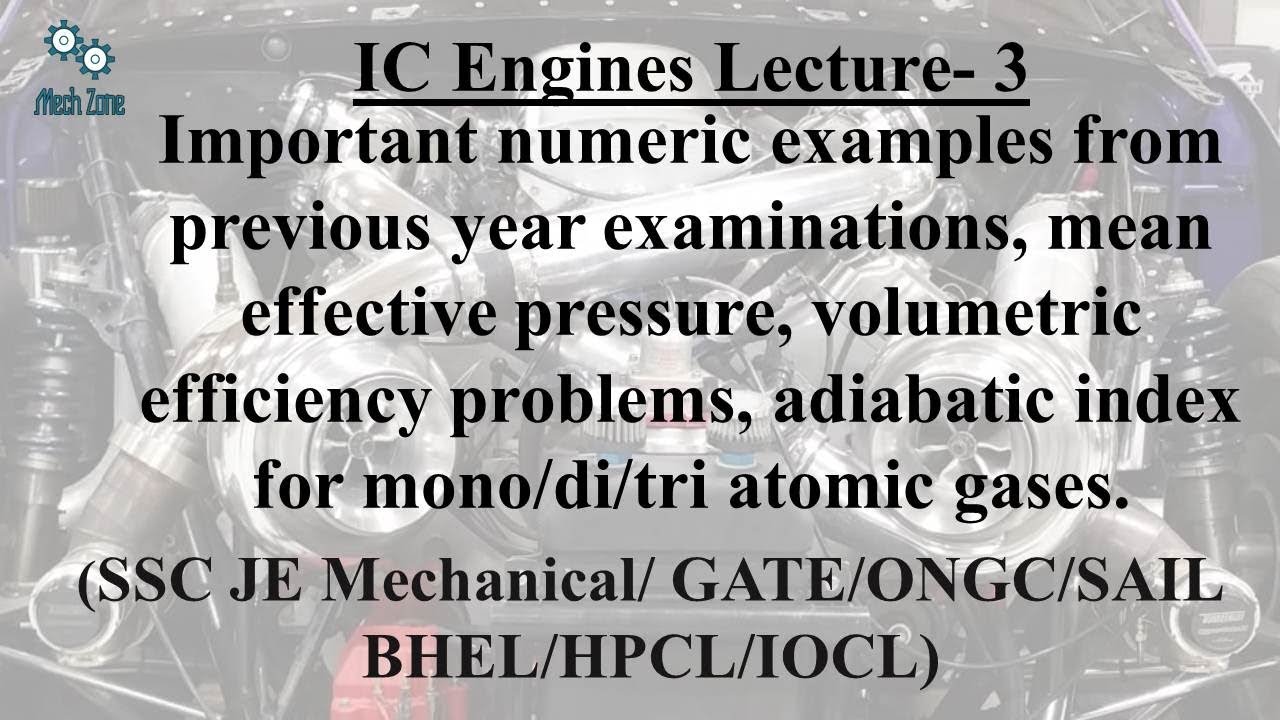 IC Engines Lecture 3: mean effective pressure, volumetric efficiency ...