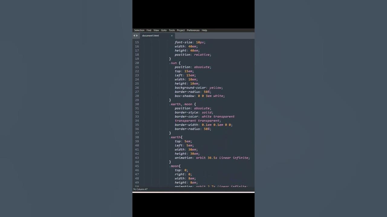 Solar System Html Css Youtube