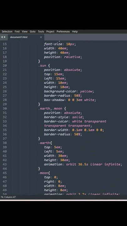 Solar System Html Css Youtube