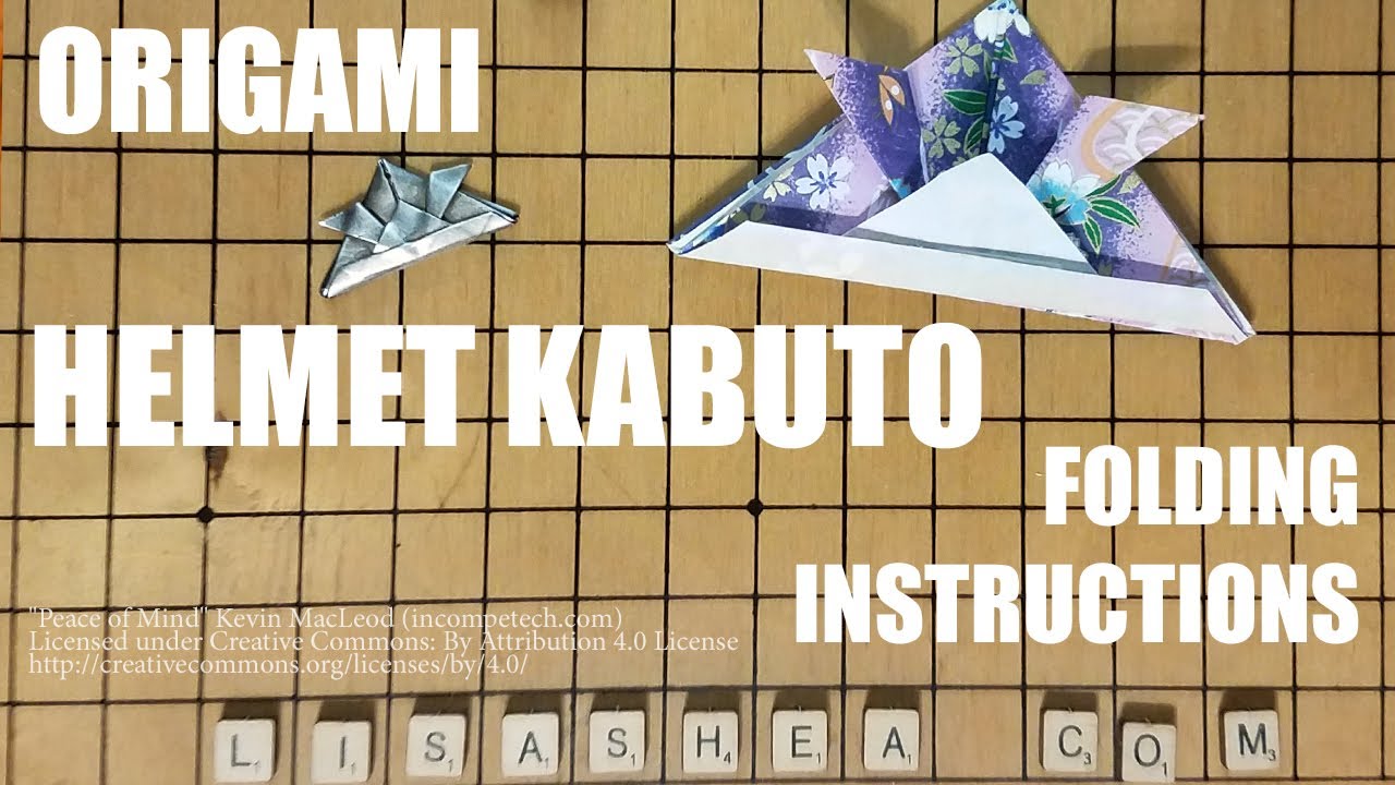 Origami Helmet Kabuto Folding Instructions - YouTube