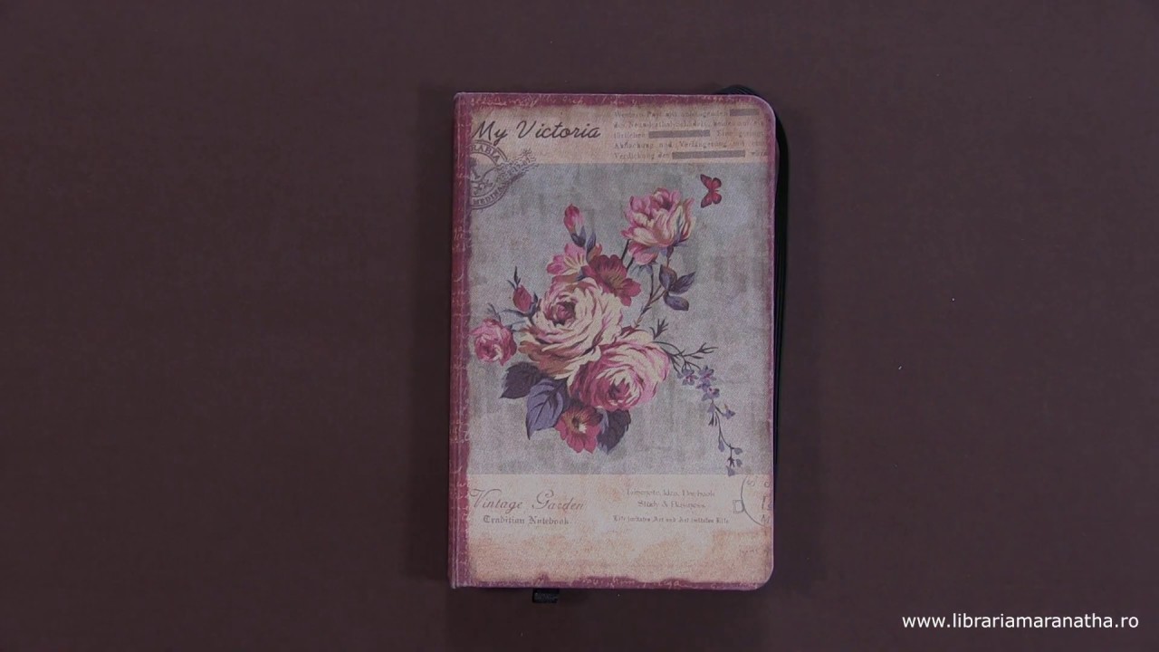 Carnetel A6, vintage, satinat, elastic negru - My Victoria - YouTube