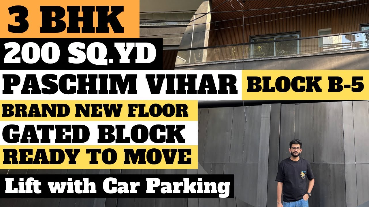 200 SQ.YD Ultra Luxury 3BHK Builder Floor | Paschim Vihar Block B-5 ...