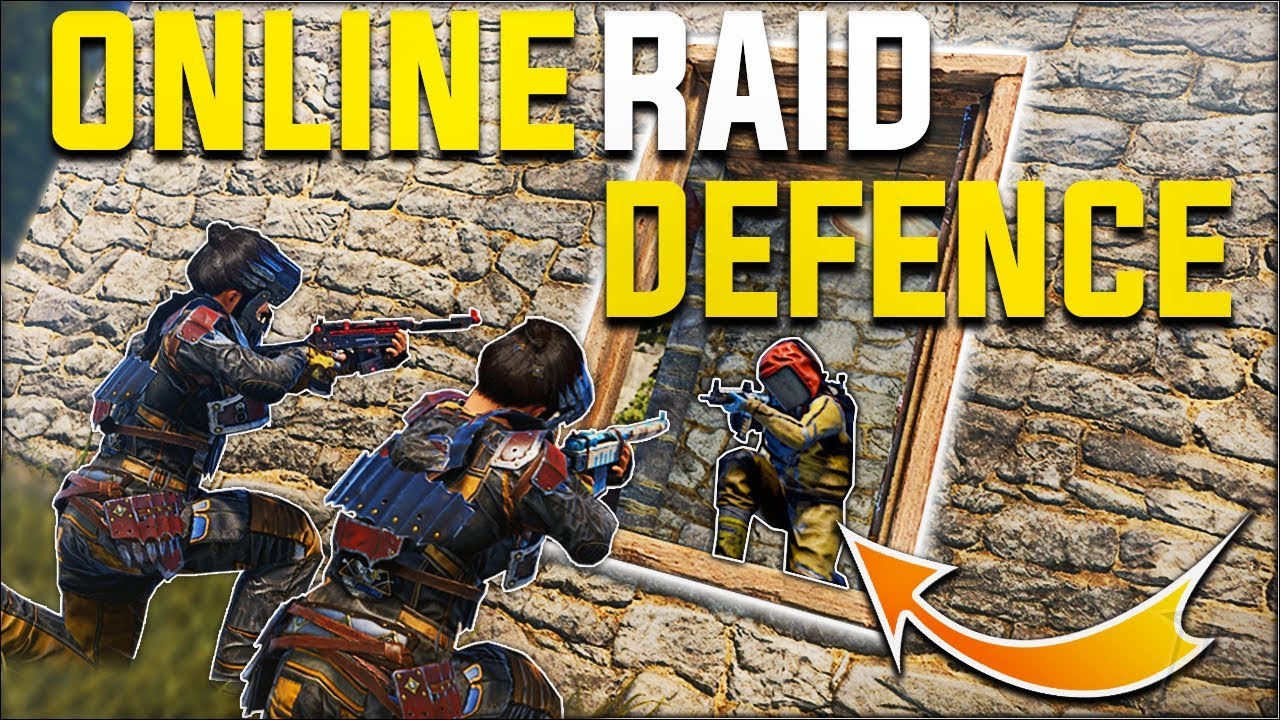 MY CRAZIEST BASE DEFENCE AGAINST ONLINE RAIDERS! (RUST CARGO SHIP ...