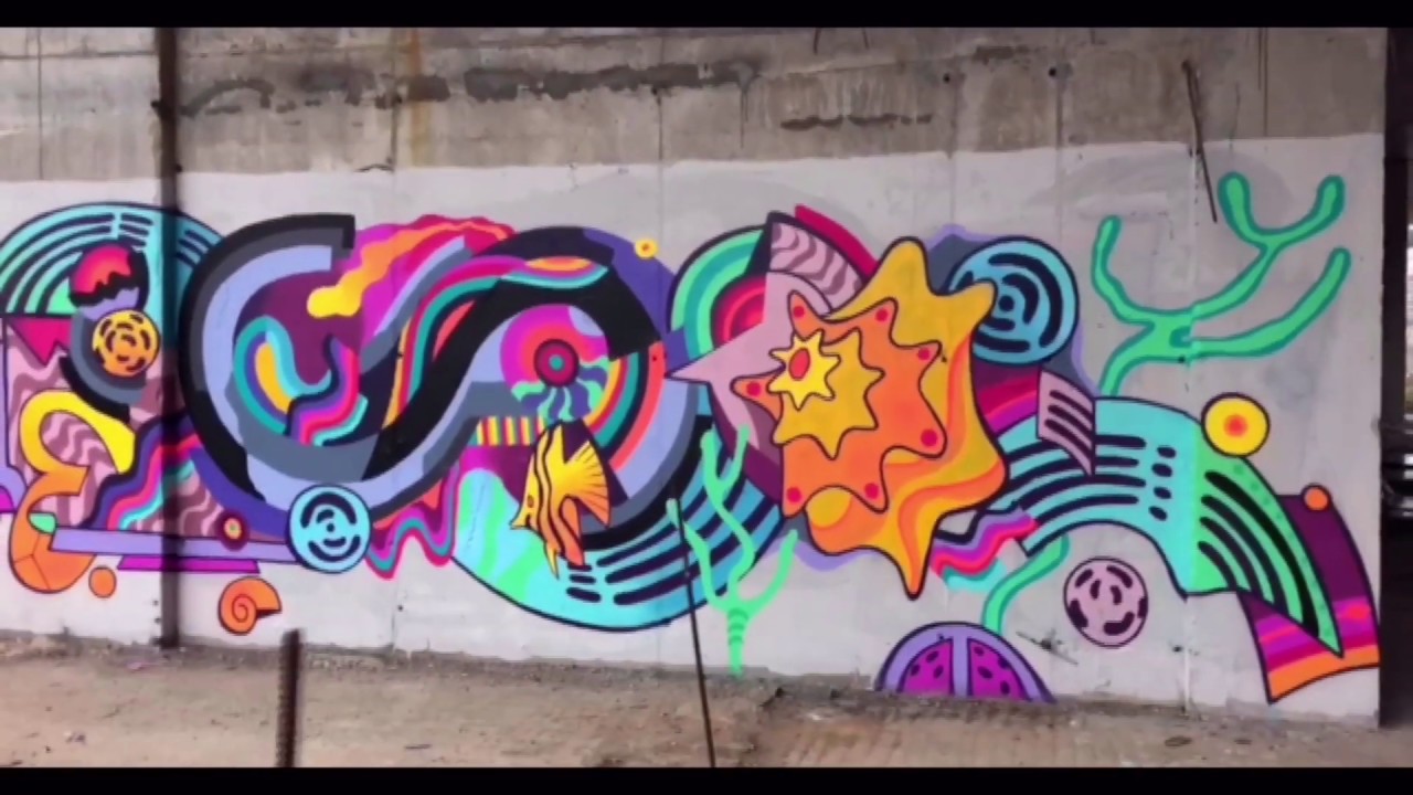 Graffiti art: Mariia Sol & Evok - YouTube