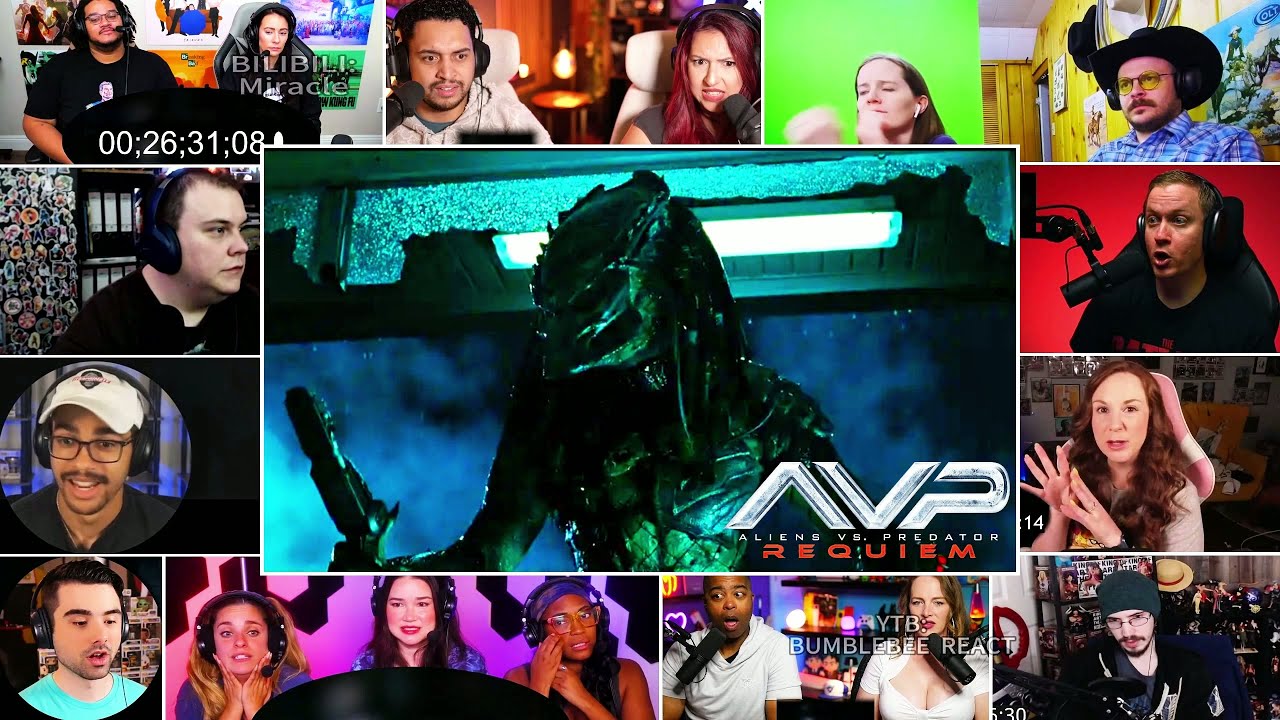 Wolf vs Xenomorphs Scene | AVPR: Aliens vs. Predator - Requiem reaction ...