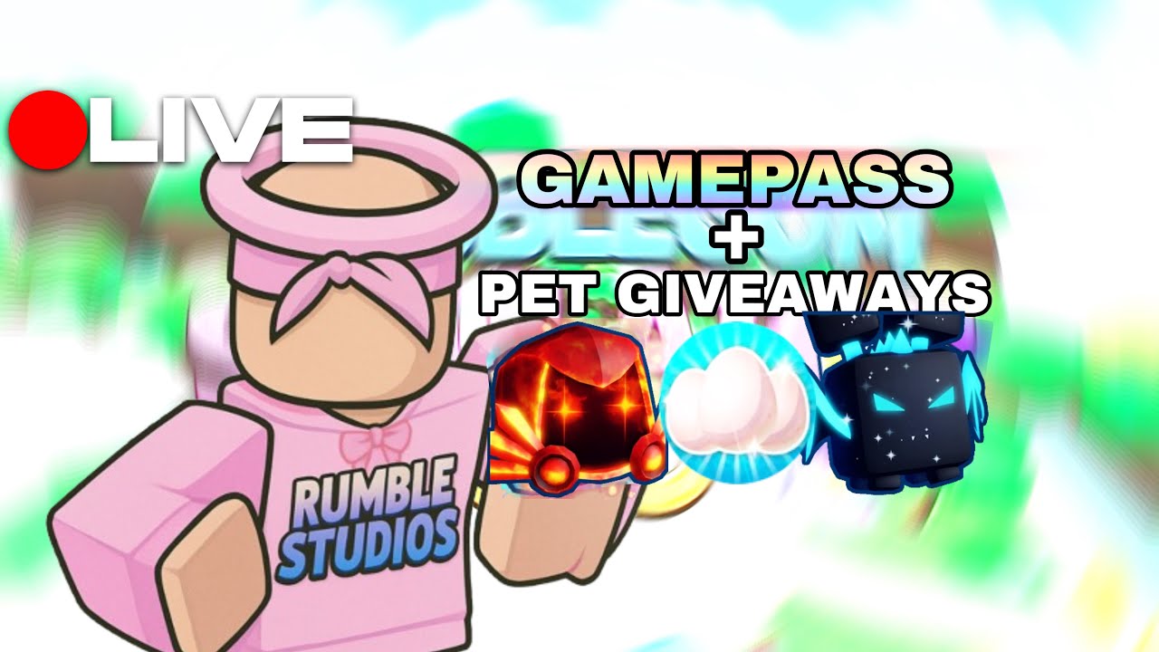 LIVE 🔴 BUBBLE GUM SIMULATOR INFINITY GIVEAWAYS + HATCHING - YouTube