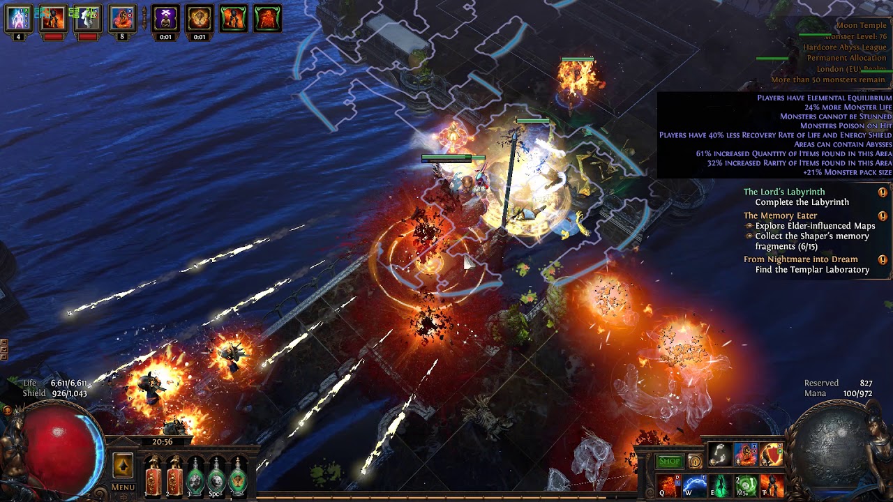Path of exile - Moon Temple map and boss 3.1 - YouTube