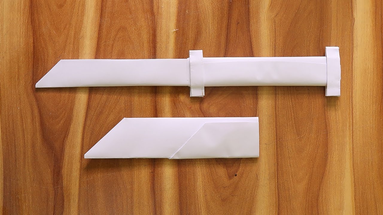 DIY Paper Sword & Dagger – Easy A4 Paper Weapon Tutorial - YouTube