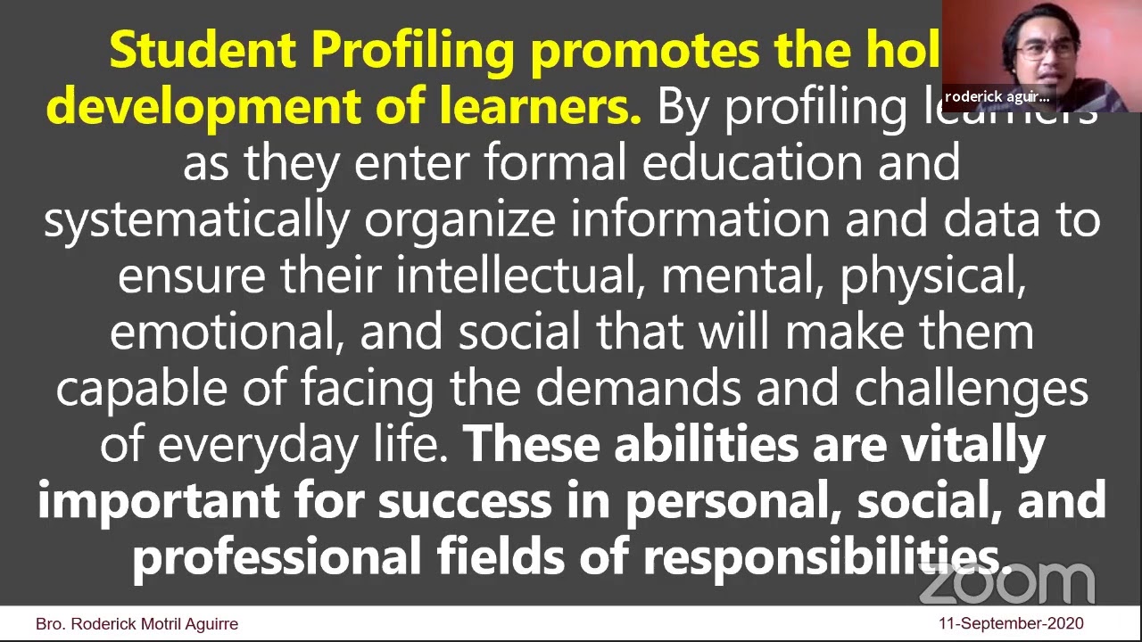 Profiling students: A Learner's Background Diagnosis - YouTube