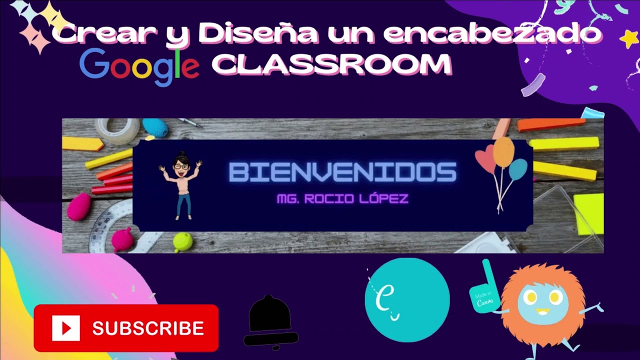 Crea y diseña encabezado para Google Classroom - YouTube
