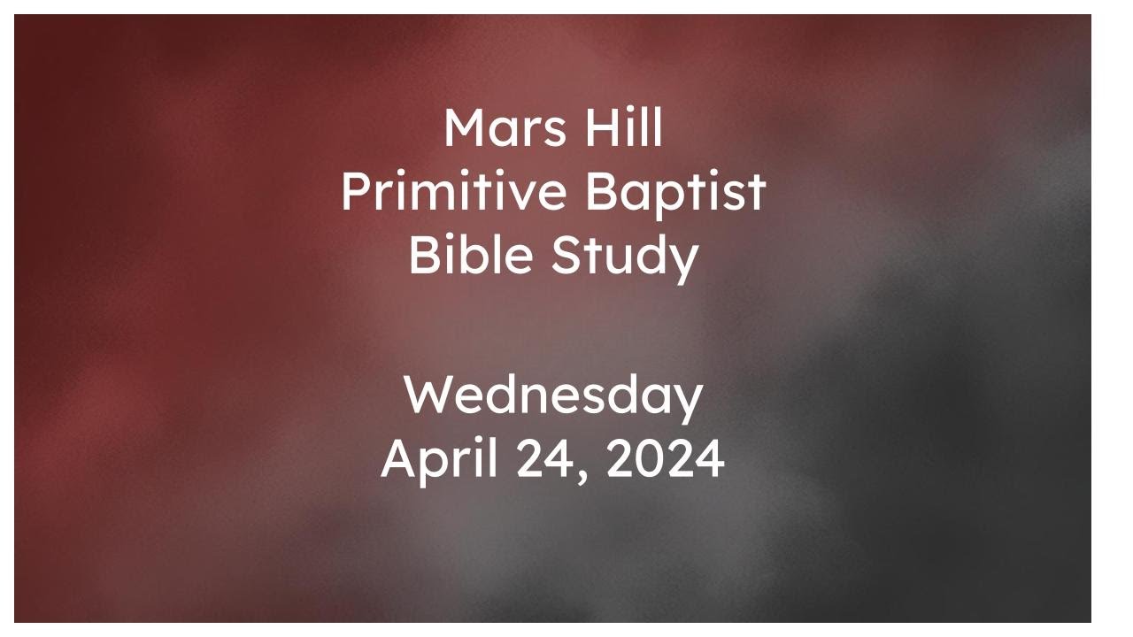 Bible Study April 24, 2024 - YouTube
