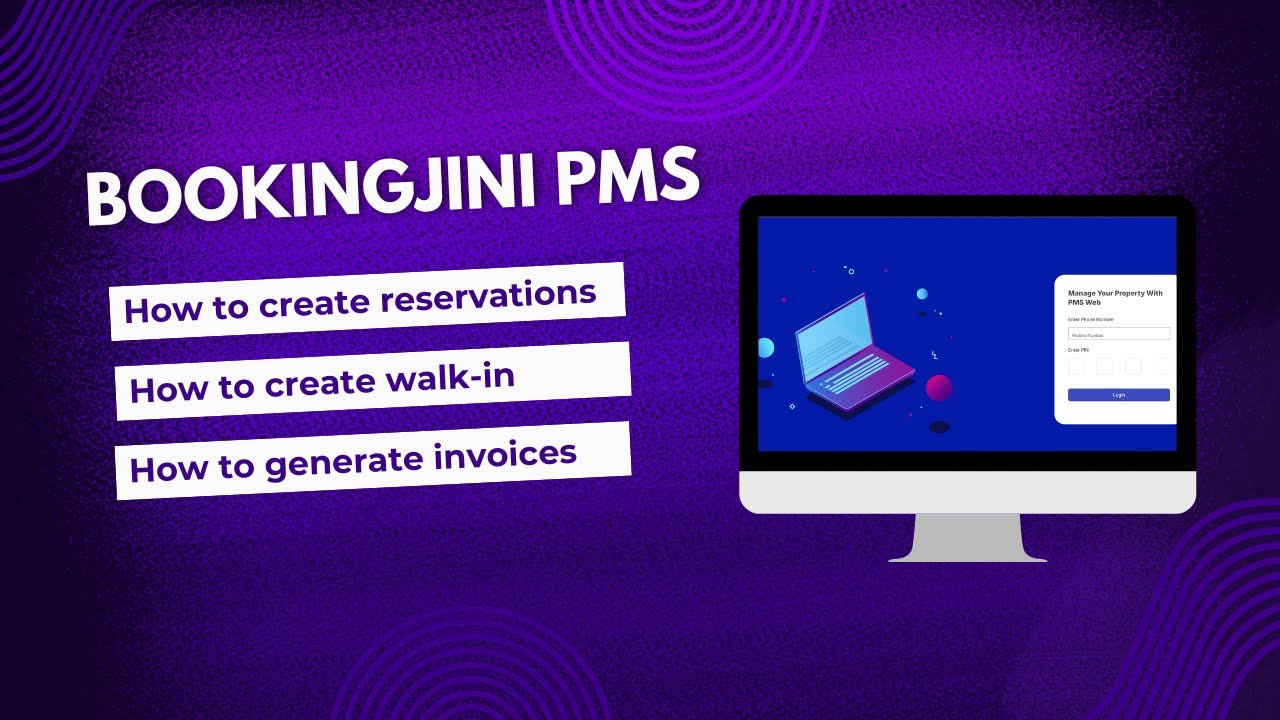 Bookingjini PMS | How to make reservations/walk-in/invoices - YouTube