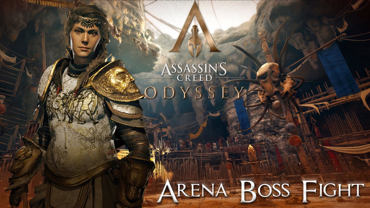 Assassin's Creed Odyssey | Arena Boss Fight | 100% fire damage Armor ...