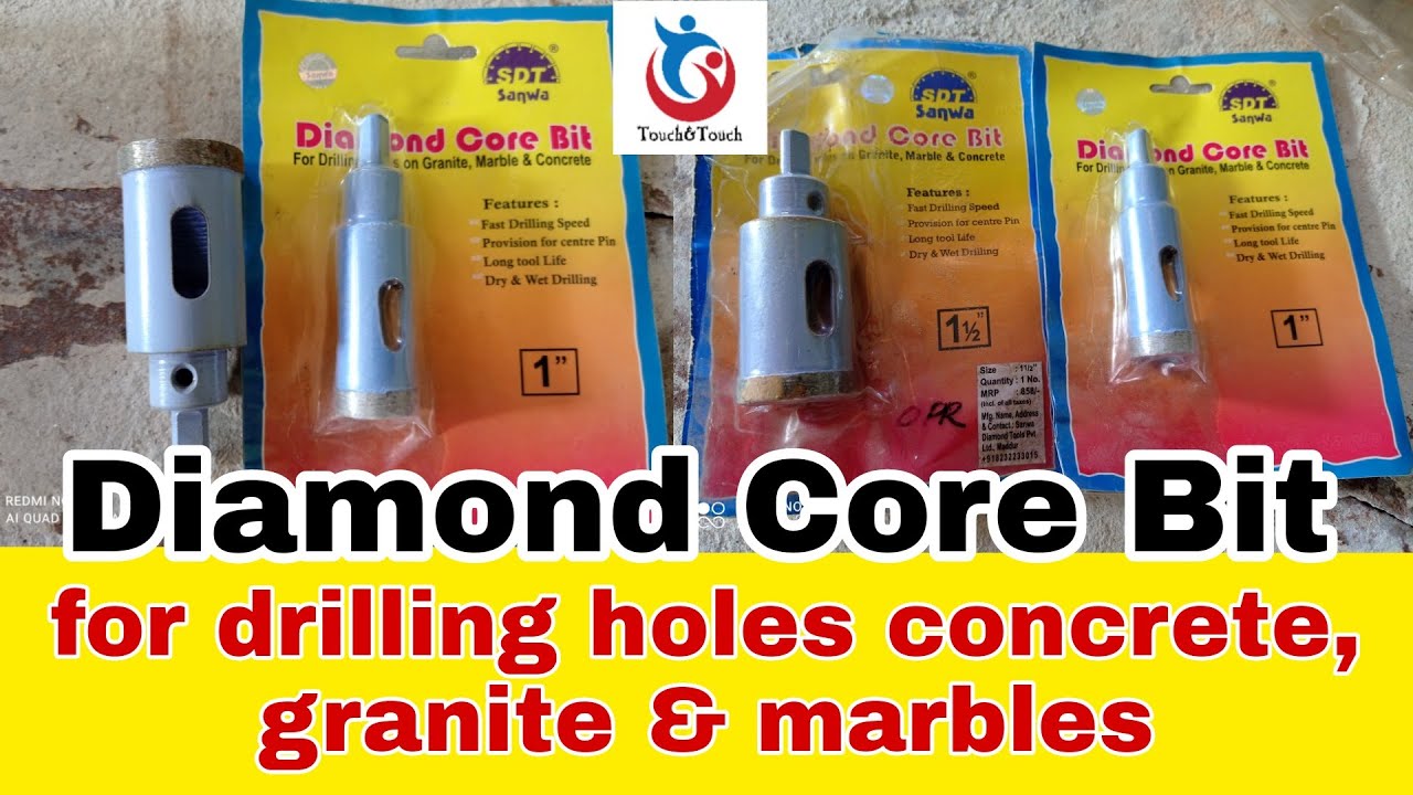 Diamond Core Bit for Drilling Holes Concrete, Granite, Marbles ...