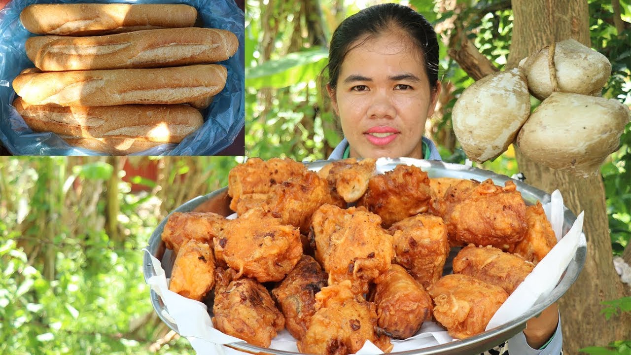 Amazing Cooking Fried Bread With Papaya Recipe - How To Fried Bread ...