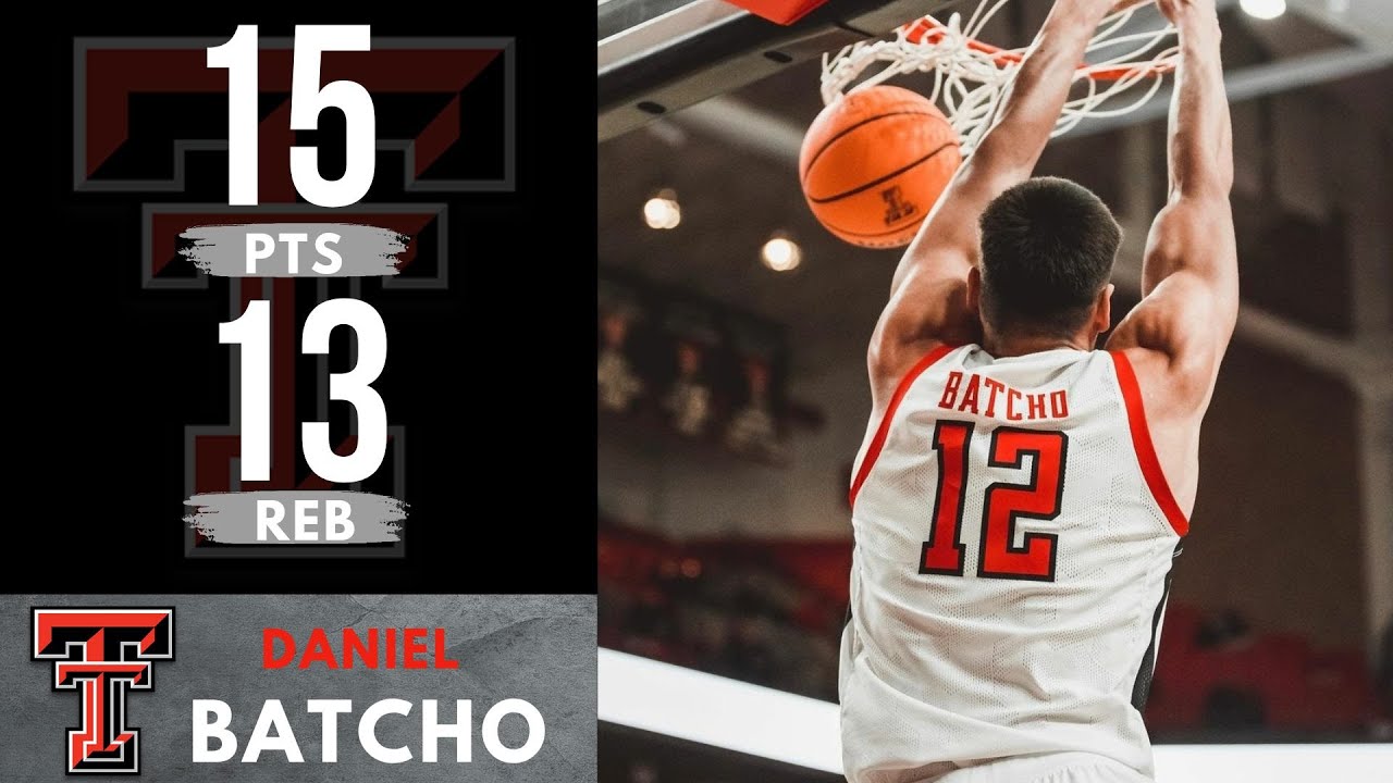 Daniel Batcho is unstoppable ! 15 pts 13 reb ! Texas Tech vs Georgetown ...