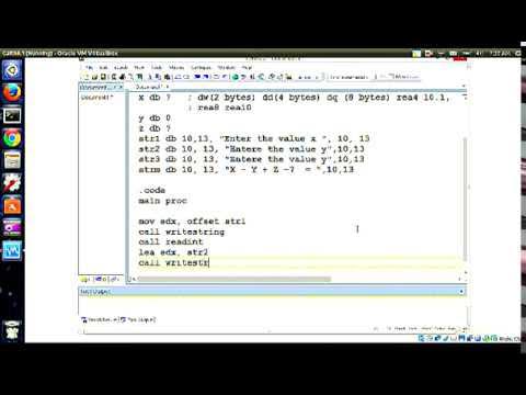 MASM Programming Tutorial 6: Implementing X - Y + Z -7 - YouTube