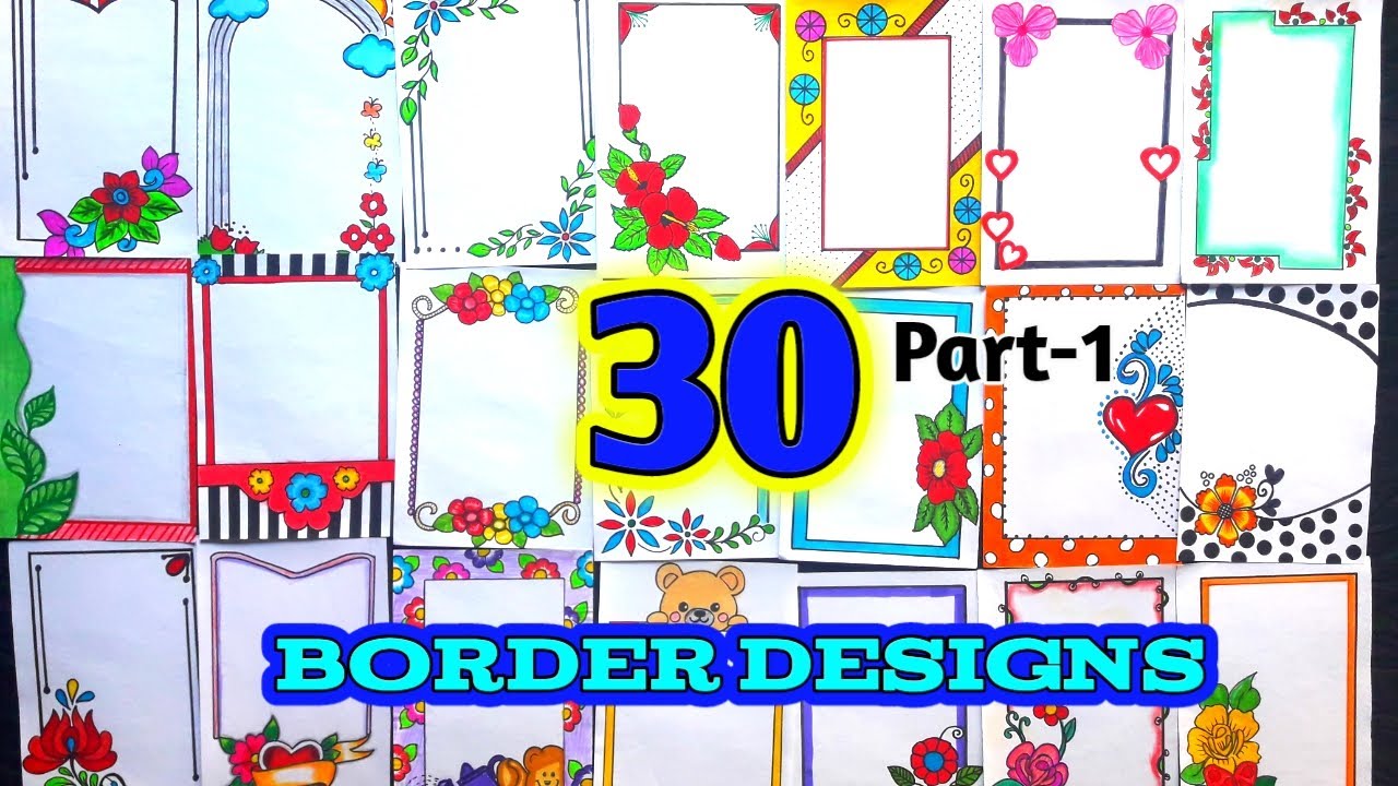 project design/30 border design for project - YouTube