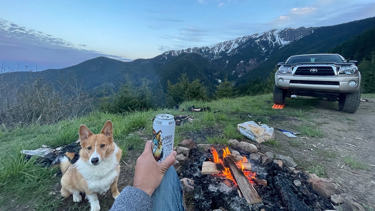 Truck Camping with my Corgi in the Olympic Mountains | Toyota Tacoma ...