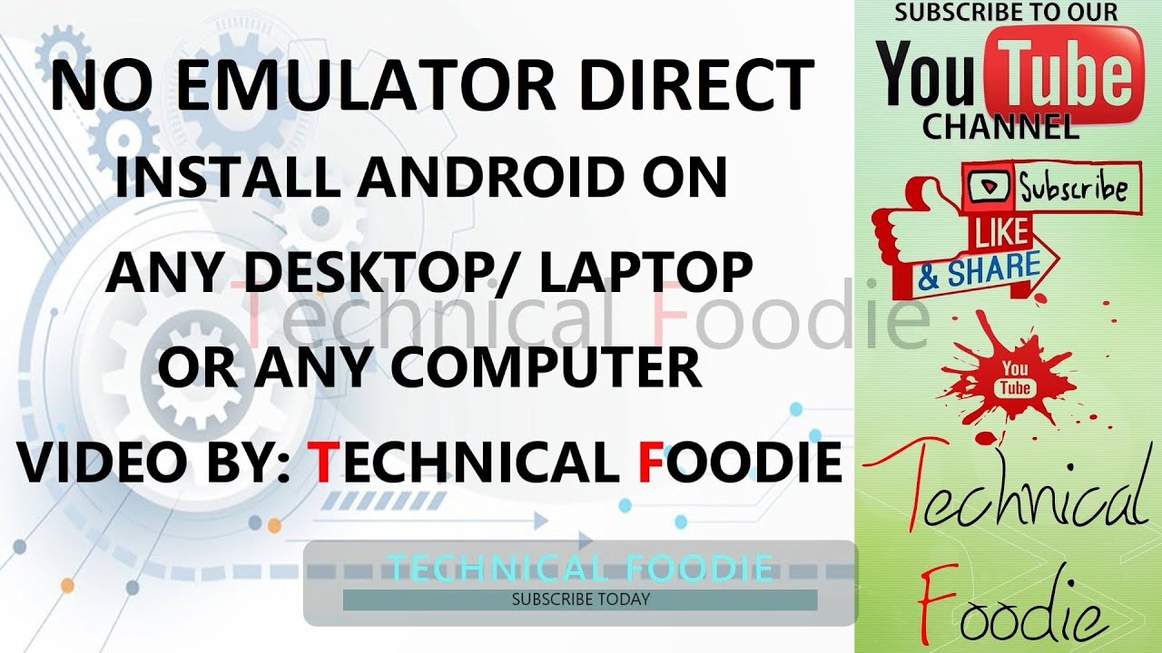 INSTALL ANDROID ON COMPUTER LAPTOP DESKTOP NO EMULATOR DIRECT INSTALL ...
